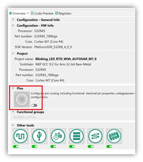 Howto Create A Blinking Led Application Project For S32r45 Using S32 Rtd Autosar Nxp Community