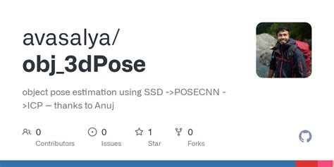 Github Avasalyaobj3dpose Object Pose Estimation Using Ssd Posecnn Icp Thanks To Anuj