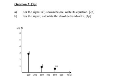 Solved A For The Signal St Shown Below Write Its
