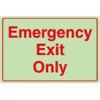 Interior Sign Glow In The Dark Emergency Exit HD Supply