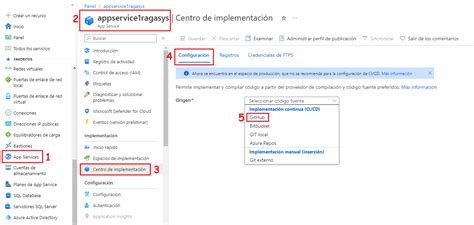 Azure App Services Implementación Por Github Ragasys Sistemas