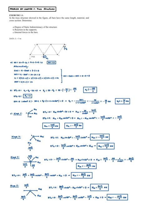 problem set chapter 1 truss structures pdf