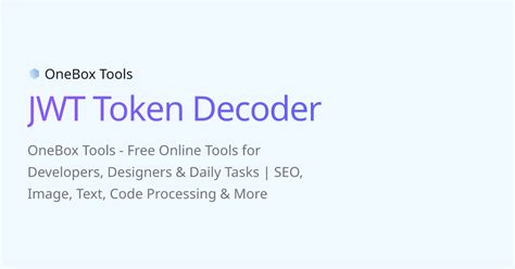 Jwt Token Decoder Mejor Gratis En Línea Codificardecodificar