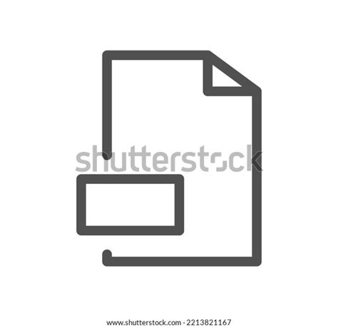 Document Icon Outline Linear Vector Stock Vector Royalty Free