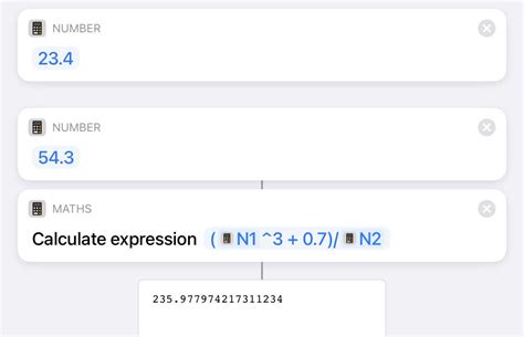 New Action In IOS Calculate Expression R Shortcuts