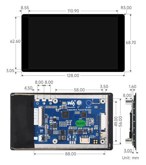 5inch Dsi Capacitive Touch Display 720 × 1280 Ips Optical Bonding
