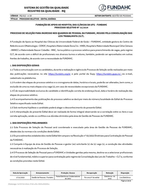 Edital 31 2024 Assistente Adm Ii E Assistente De Recepção Docx