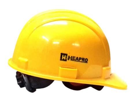 Yellow Unbreakable Hdpe Plastic Half Face Safety Helmet For Unisex At