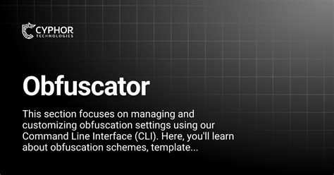 Obfuscator Cyphor Obfuscator Cyphor