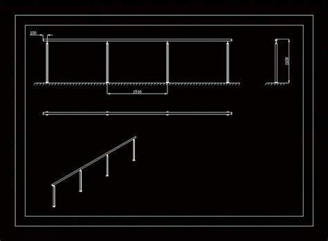 Aluminum Railing DWG Block For AutoCAD Designs CAD Railing Autocad Aluminum Railing