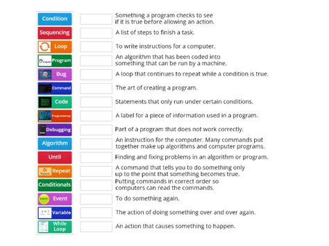 Coding Terms Match Up