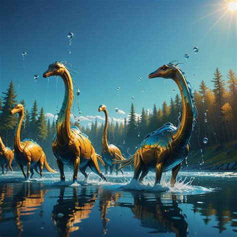 Hyper Realistic Fantasy Art Close Up A Group Of Fantastic Flowing