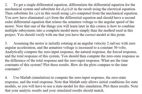 Solved A DC Motor Is Described By An Electrical Circuit And Chegg