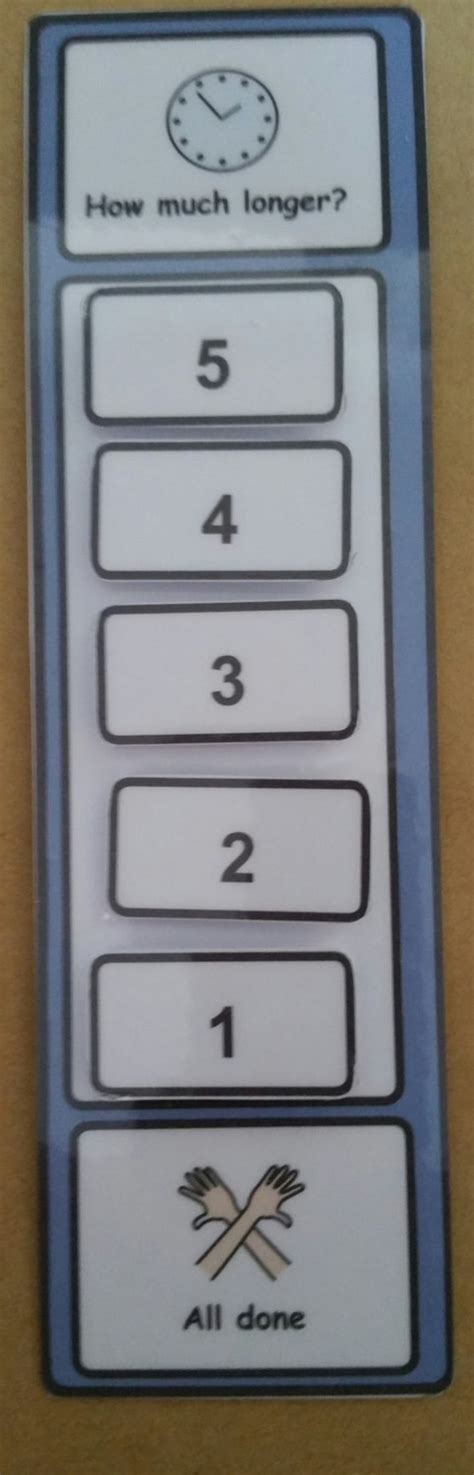 How Long Countdown Strip Visual Supportaid For Autismadhdvisual