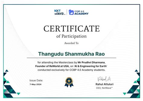 Shanmukha Rao Thangudu On Linkedin Nxtwave Reworld