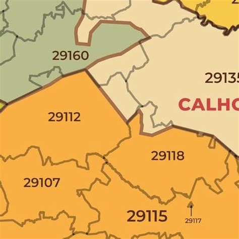 Editable South Carolina Map With Counties Zip Codes