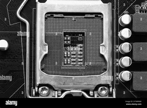 Blank Cpu Socket On Mainboard Background For Design In Your Work Blank Cpu Socket On Mainboard Background For Design In Your Work