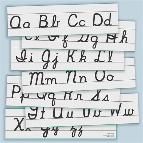 Poster Spalding Cursive Alphabet Letter Line Sca Spalding Education