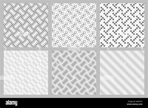 Geometrical Seamless Circle Pattern Background Set Abstract Vector Graphic Design Stock Vector