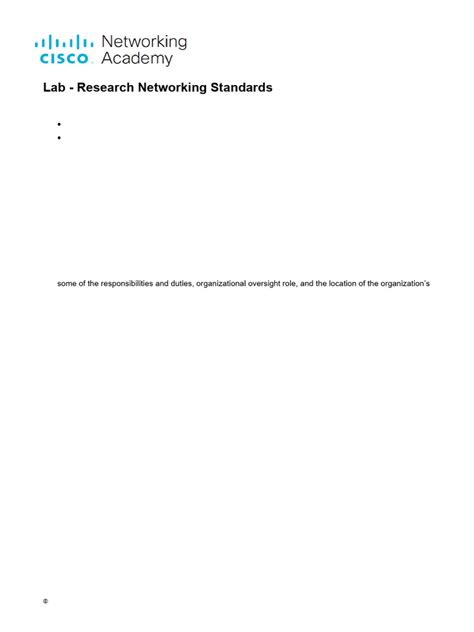 Ite183 Assignment Research Networking Standards Pdf