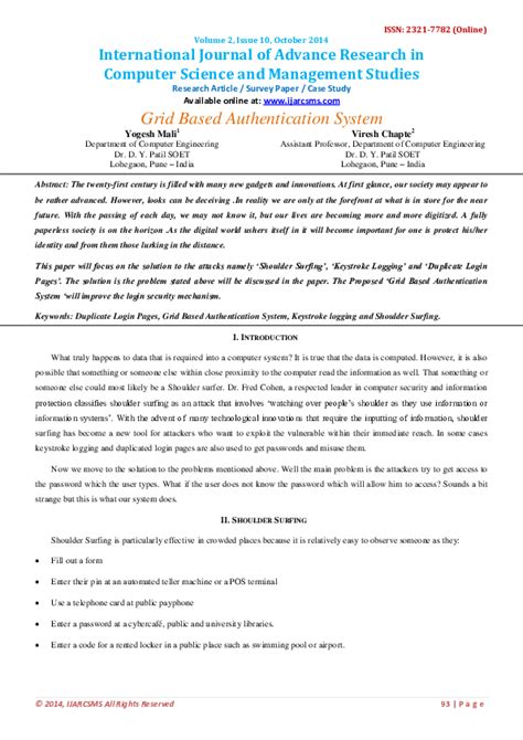 Pdf Grid Based Authentication System