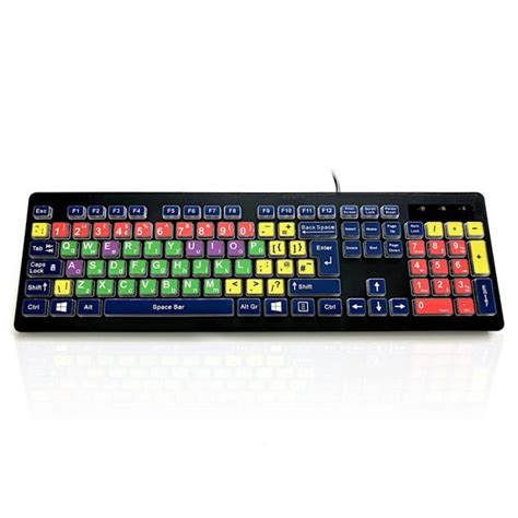 Mixed Colour Large Legend Keyboard Remtek Workplace
