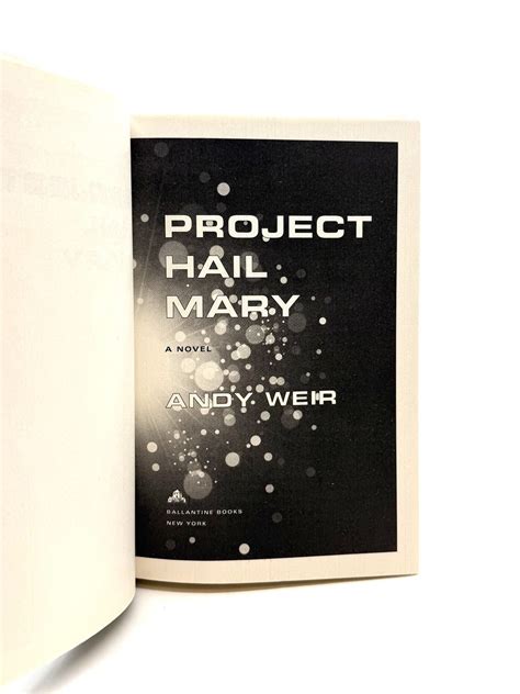 Project Hail Mary By Weir Andy Near Fine 2021 Laureate Fine Books