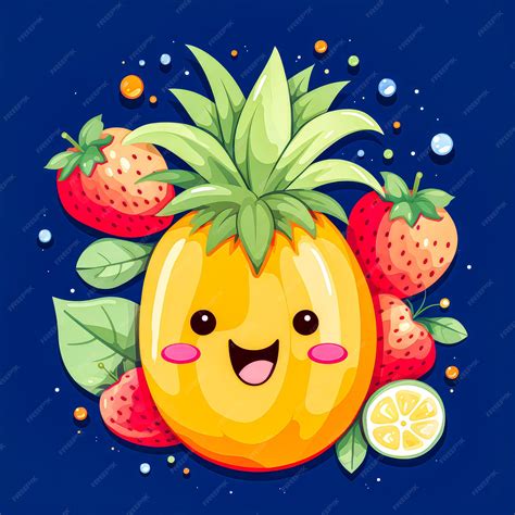 Premium Photo Funny Fruit Emoji Faces Playful And Expressive Fruit