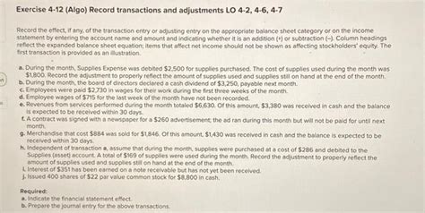 Solved Exercise 4 12 Algo Record Transactions And