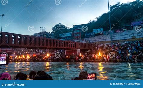 Ganga River Aarti In Haridwar Uttarakhand Editorial Photography Image Of River Hinduism