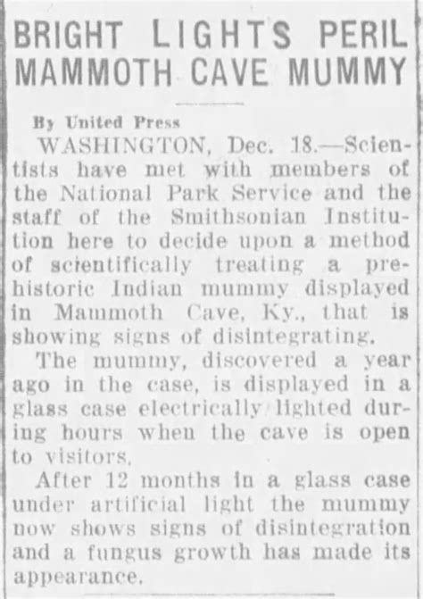 The Mummies Of Mammoth Cave