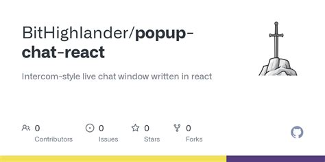 github bithighlander popup chat react intercom style live chat