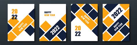 2022 년 새해 복 많이 받으시면 의 표지 디자인 강력한 타이포그래피 화려하고 기억하기 쉽습니다 브랜딩 프레젠테이션 포트폴리오 비즈니스 교육 배너용 디자인 벡터