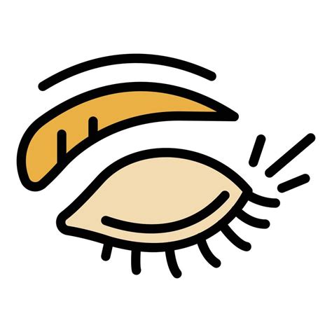 Wrinkles Eyebrush Eye Icon Color Outline Vector 15073929 Vector Art At