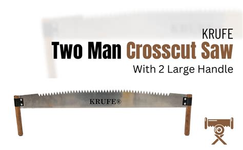 Krufe 4 Foot Two Man Crosscut Saw With 2 Large Handles Heavy Duty