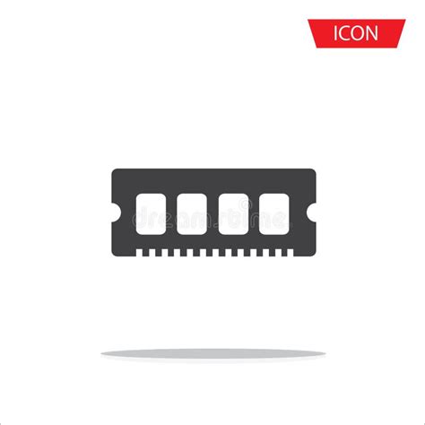 Memory Icon Vector Ram Icon Vector Isolated On White Background Stock