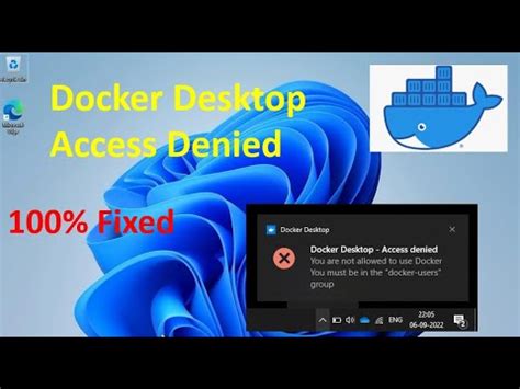 Docker Desktop Access Denied Not In Docker Users Group YouTube