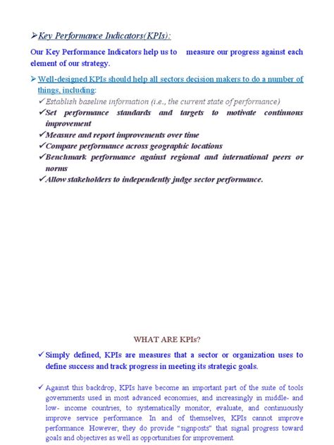 key performance indicators pdf