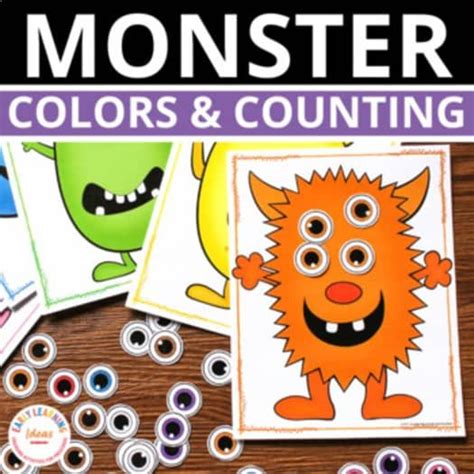 Halloween Color Monster Math Counting Numbers Activities Color Matching