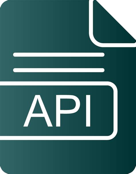 Api File Format Glyph Gradient Icon 43540829 Vector Art At Vecteezy