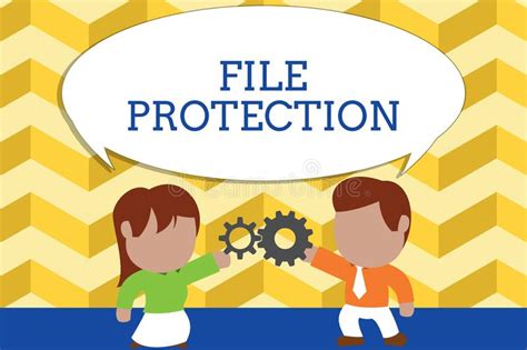 Word Writing Text File Protection Business Concept For Preventing