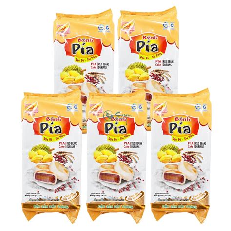 Tan Hue Vien Banh Pia Rote Bohnen Mit Durian 5x400g Jet