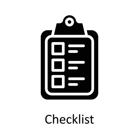 Checklist Vector Solid Icon Design Illustration Work In Progress Symbol On White Background Eps
