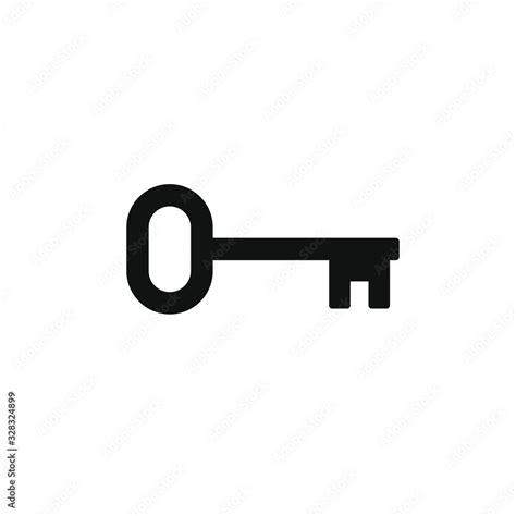 Key Icon Symbol Security Access Logo Simple Shape Safety Sign Black