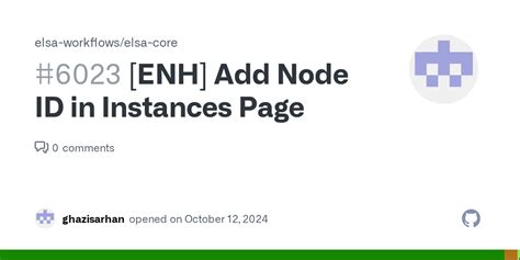 Enh Add Node Id In Instances Page · Issue 6023 · Elsa Workflowselsa Core · Github