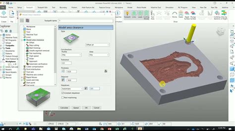 die rough toolpath in powermill youtube