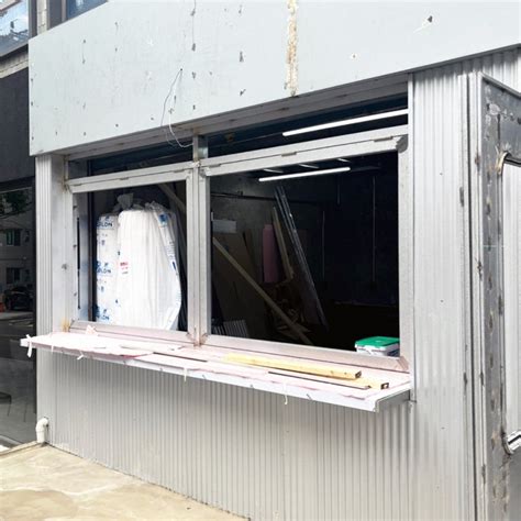 상가 금속인테리어 갈바 파사드 가마찌도어 테이크아웃 들창 카운터 제작 후기 네이버 블로그