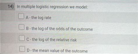 Solved In multiple logistic regression we | Chegg.com