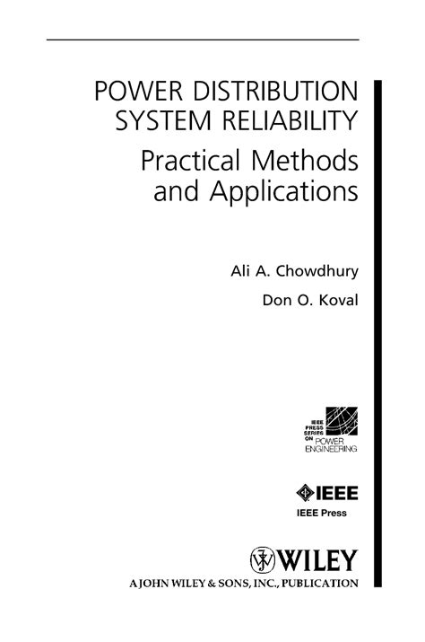 Solution Power Distribution System Reliability Studypool