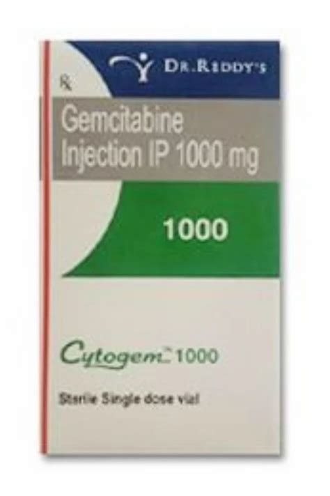 Gemcitabine Injection Ip 1000mg At Rs 1500 Vial Gemcite Injection In Nagpur Id 2853065973097